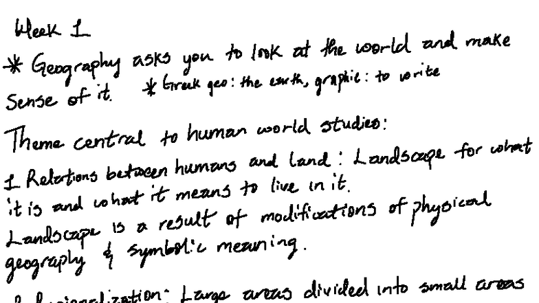 Geography 101: Week 1-4 Review of Human Geography Concepts - Studocu