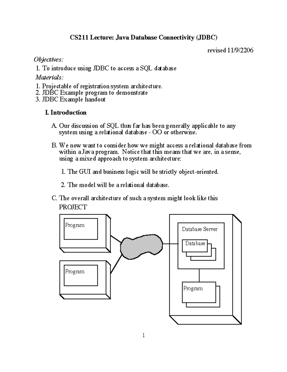 CS211 Lecture: Understanding Java Database Connectivity (JDBC) - Studocu