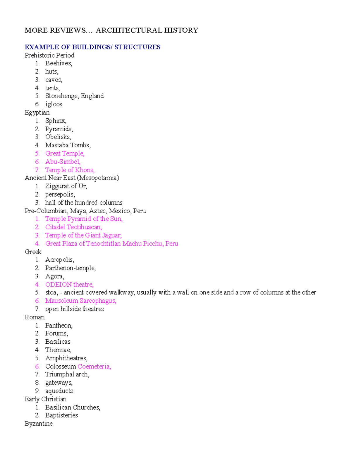 Summary of Architectural History and Notable Structures - HOA - Studocu