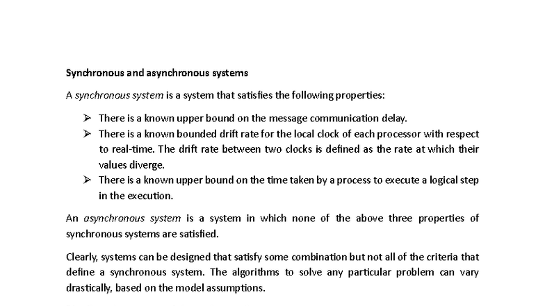 DC Important Concepts: Synchronous vs Asynchronous Systems Study Guide ...