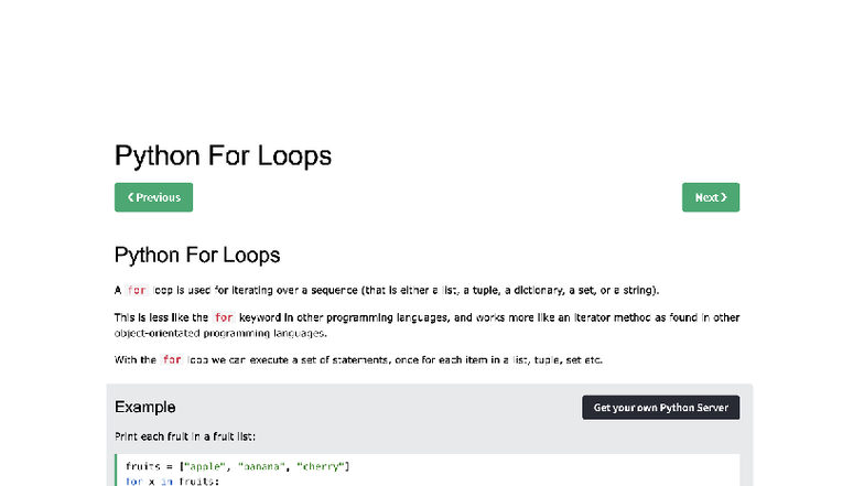 Python for Loops: Iteration Techniques and Examples - Studocu