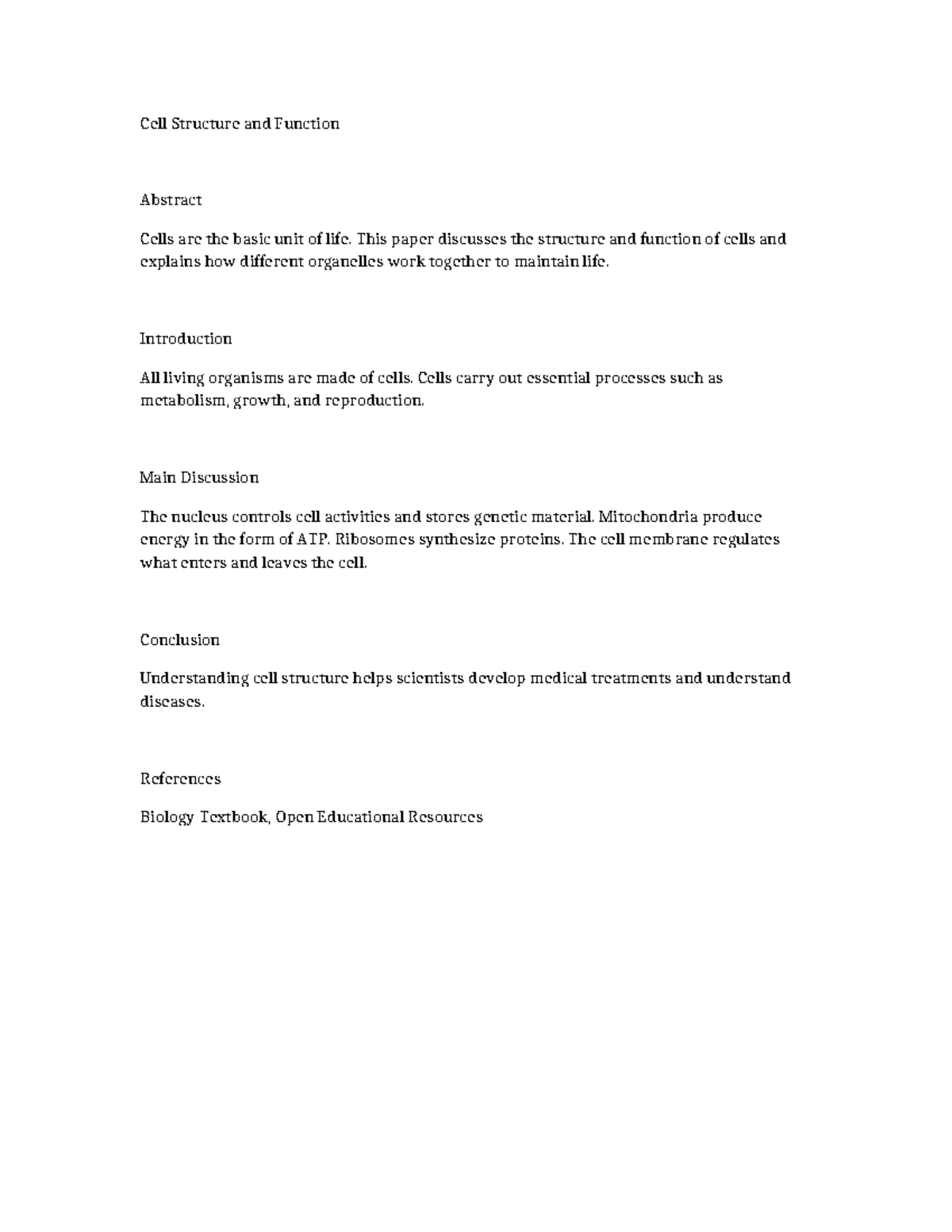Biology 101: Cell Structure & Function Overview - Studocu