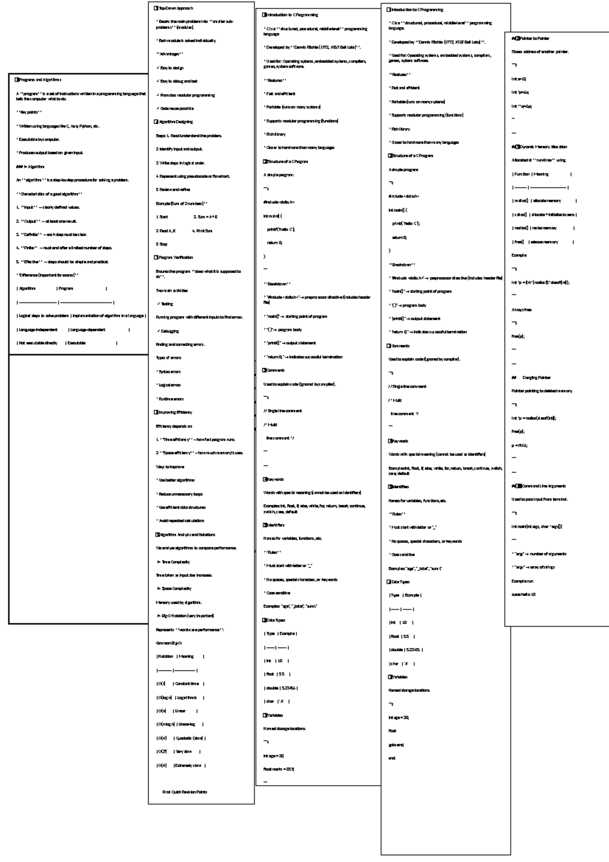 C Programming Introduction: Key Concepts and Techniques - Studocu