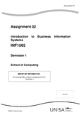 INF1505 - Unisa - Information to Business Information Systems - Studocu