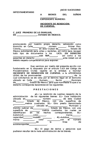 Ejemplos De Promoción Aclaración De Vista Incidente Y Apelación