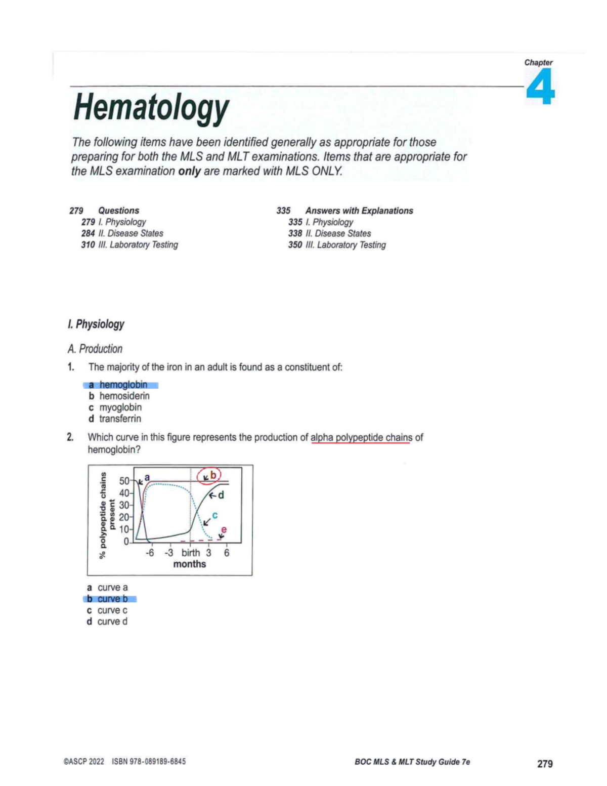 BOC MLS MLT Study Guide: Chapter 4 - Hematology Overview - Studocu