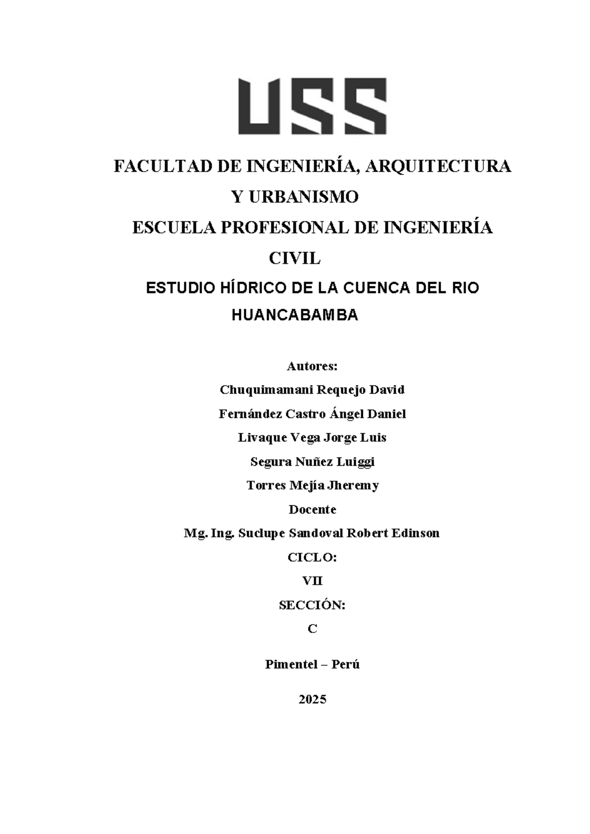 Estudio Hídrico de la Cuenca del Río Huancabamba - FASE 1 y 2 - Studocu