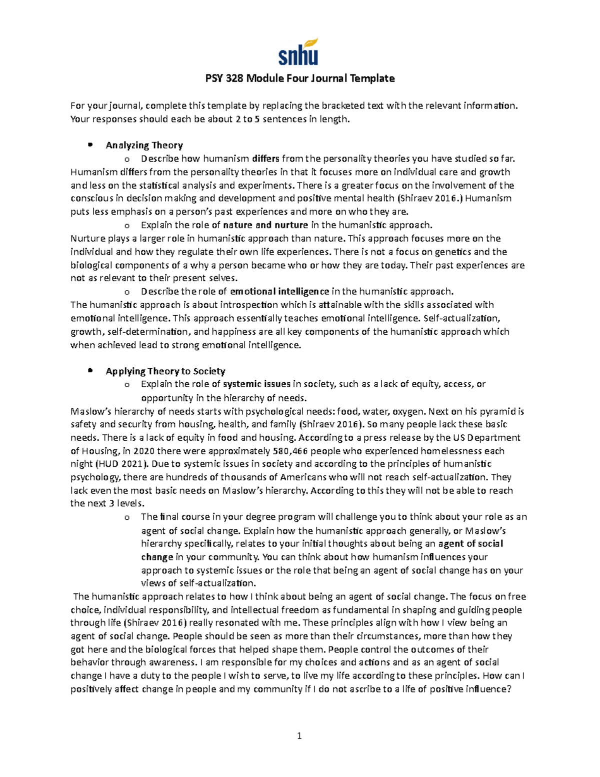 PSY 355 Module 4 Activity - PSY 355 Module 4 Activity: Journal Describe ...