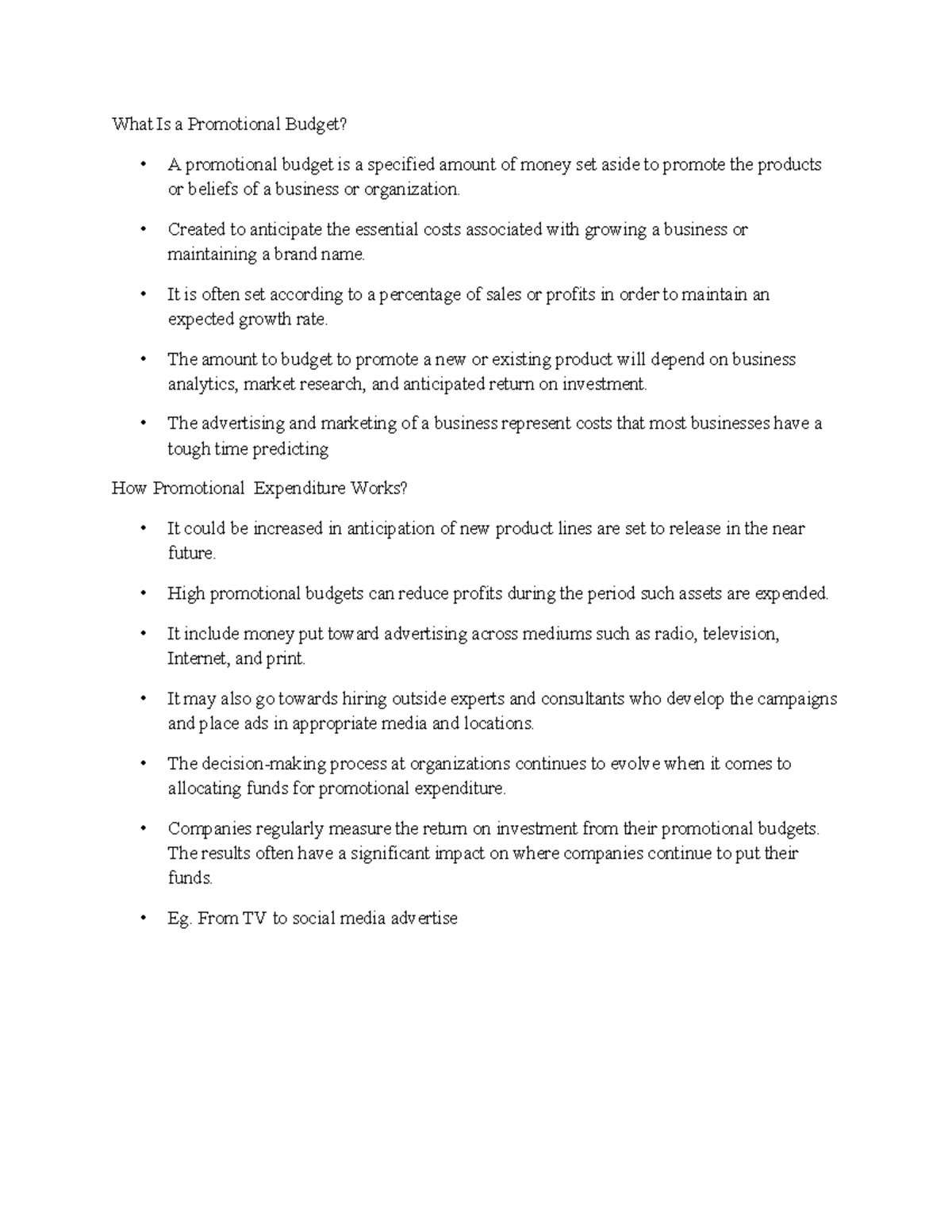 Session 4 - Notes on Promotional Budgeting and Market Research - Studocu