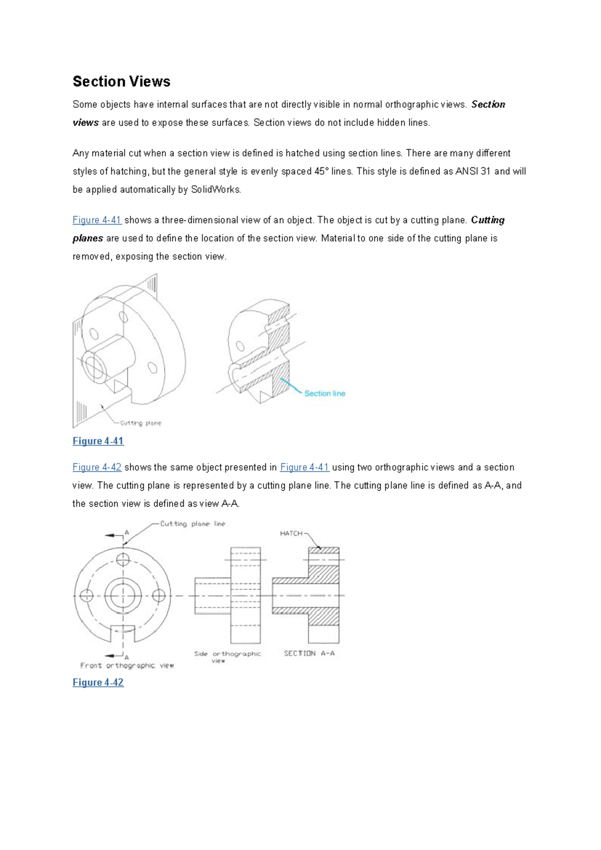 Section Views in Orthographic Drawings: A Guide - Studocu