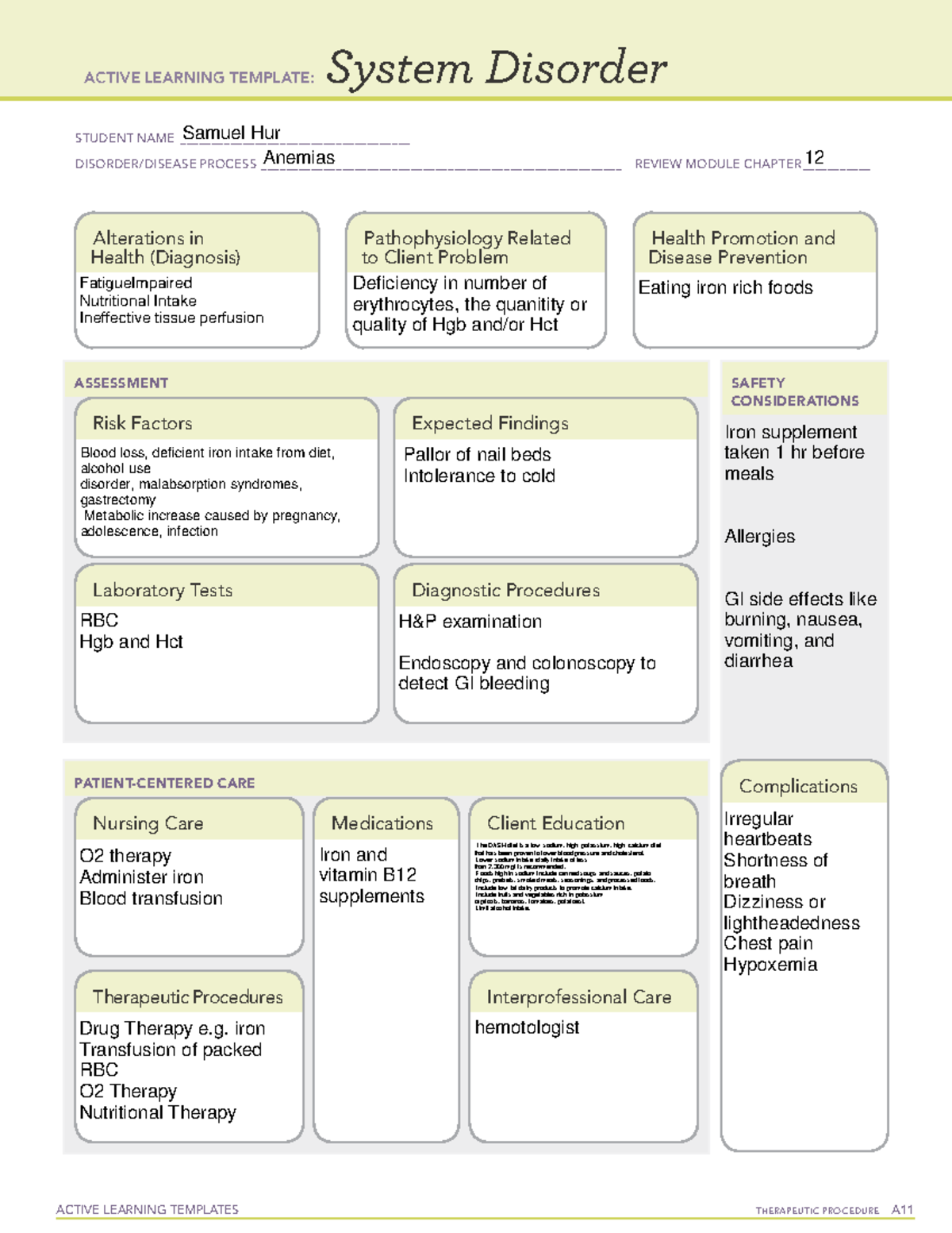 Active Learning Template sys Dis - ACTIVE LEARNING TEMPLATES ...