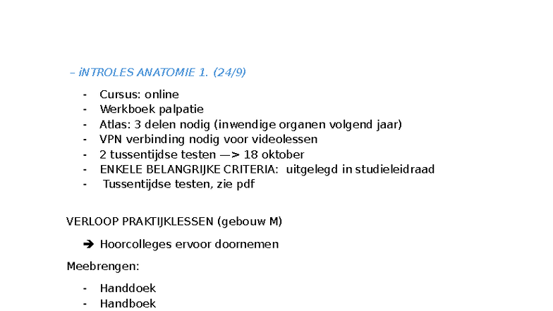 Anatomie 1: Osteologie van het Axiaal Skelet - Werkboek en Testen - Studocu