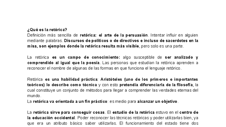 Retórica coe - retórica. - ¿Qué es la retórica? Definición más sencilla ...