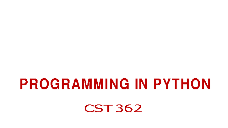 CST 362 Module 2: Building Python Programs and Data Structures - Studocu
