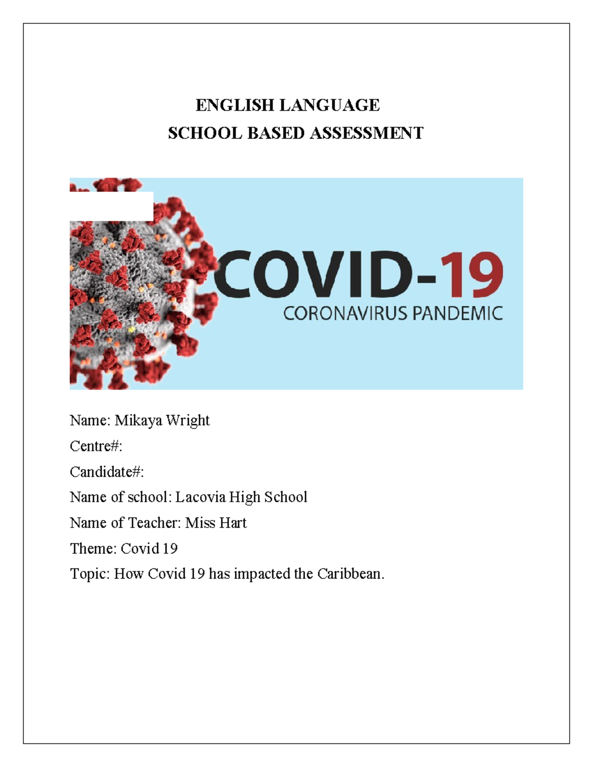English Language15 copy copy - ENGLISH LANGUAGE SCHOOL BASED ASSESSMENT ...