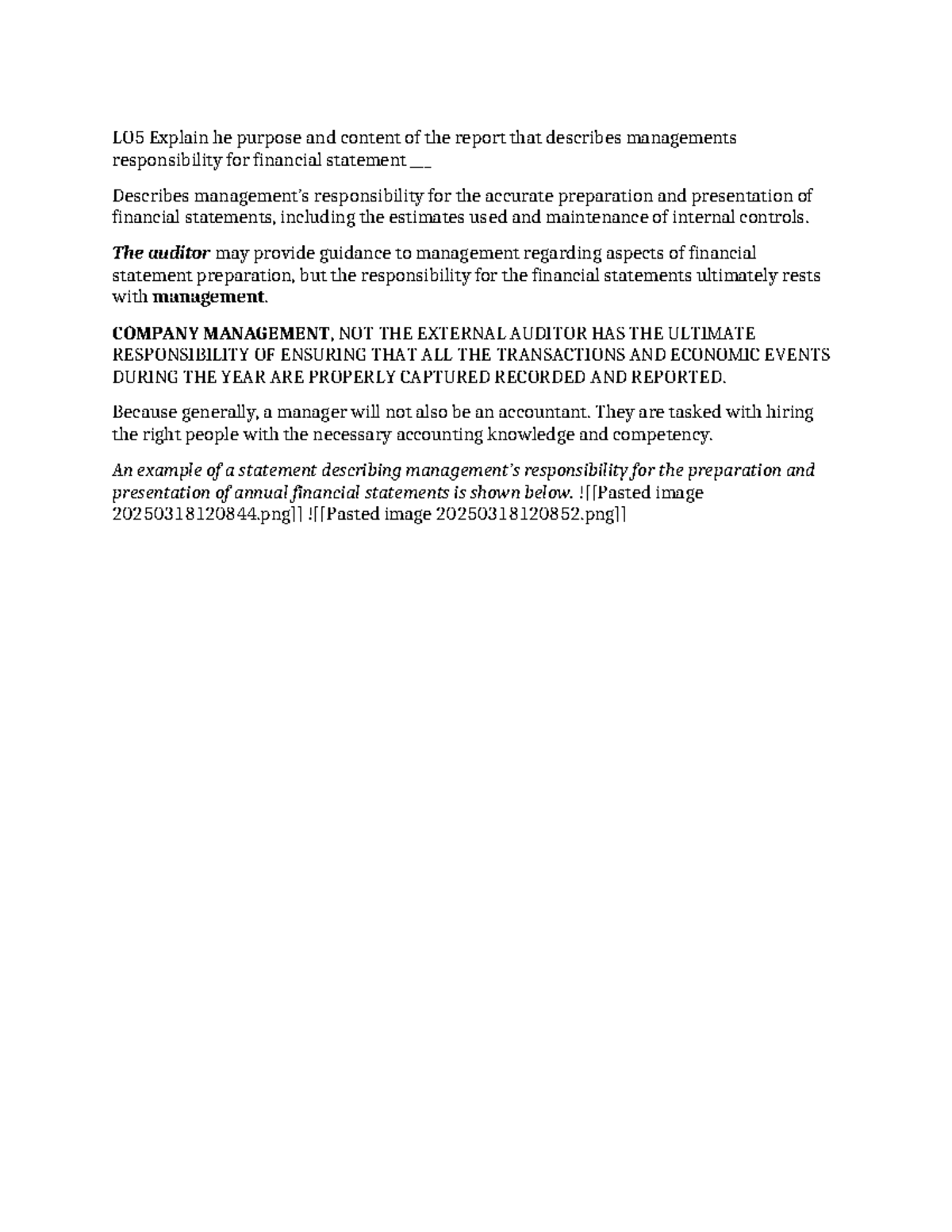 LO5 Management's Responsibility for Financial Statements Explained ...