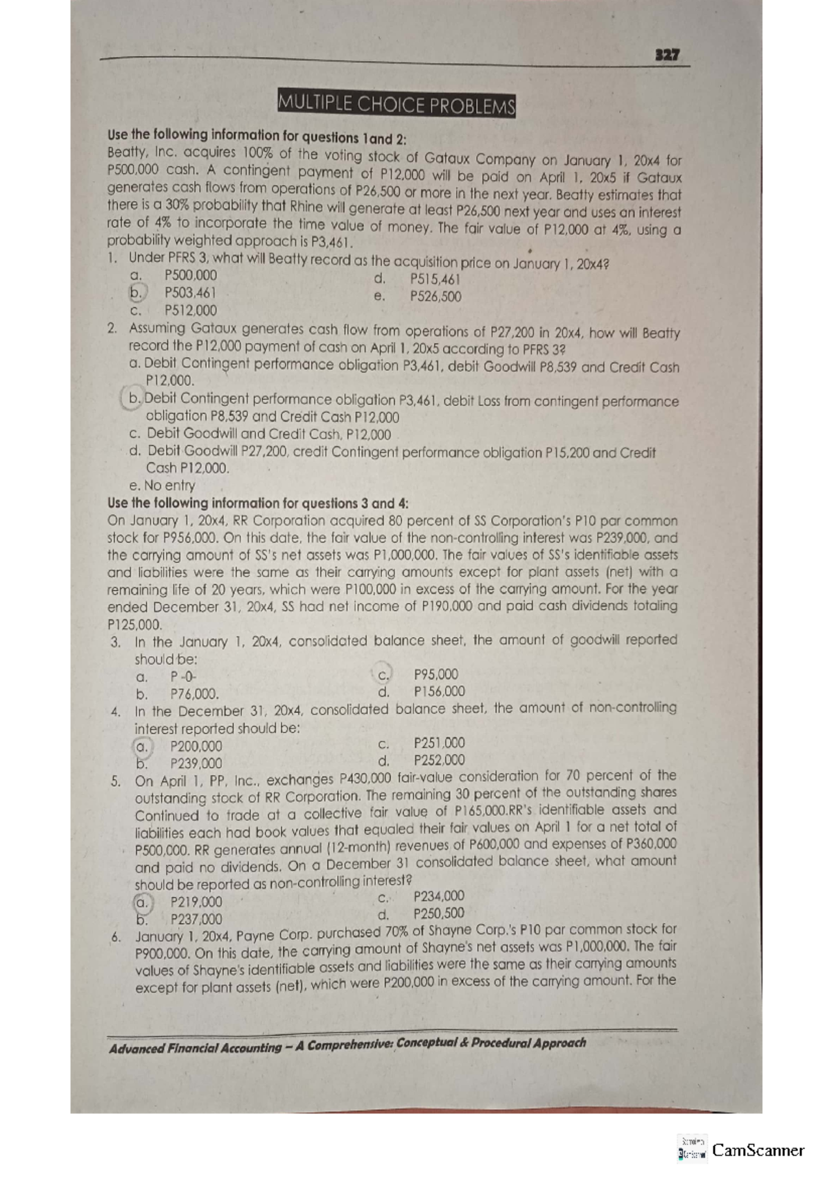 AFAR Chapter 3 MCQ Problems Analysis (Dayag) - Studocu