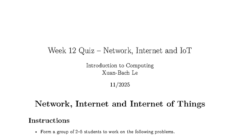 Week 12 Quiz: Network, Internet & IoT Concepts (Intro to Computing ...