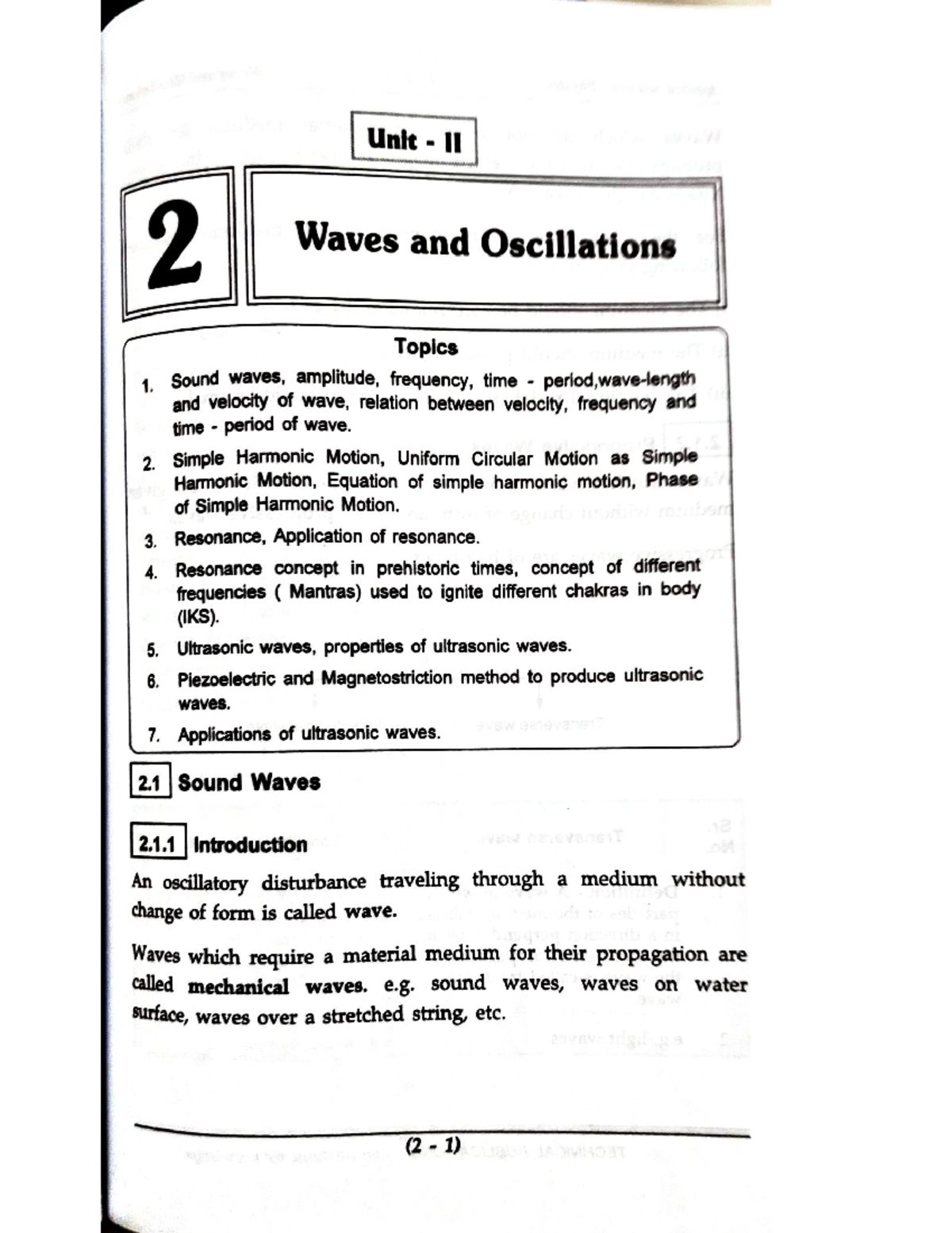 Unit 2: Waves and Oscillations - Key Concepts and Applications - Studocu