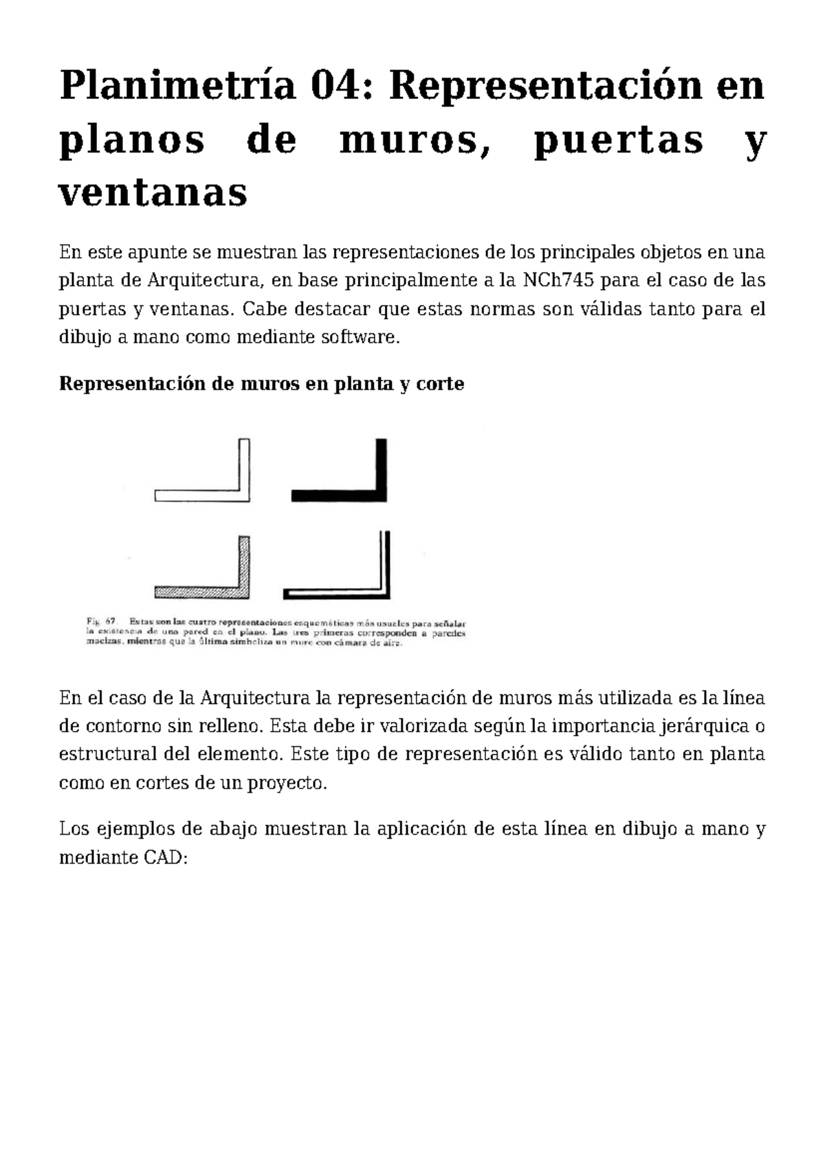 Planimetría 04 Representación De Muros Puertas Y Ventanas En Planos