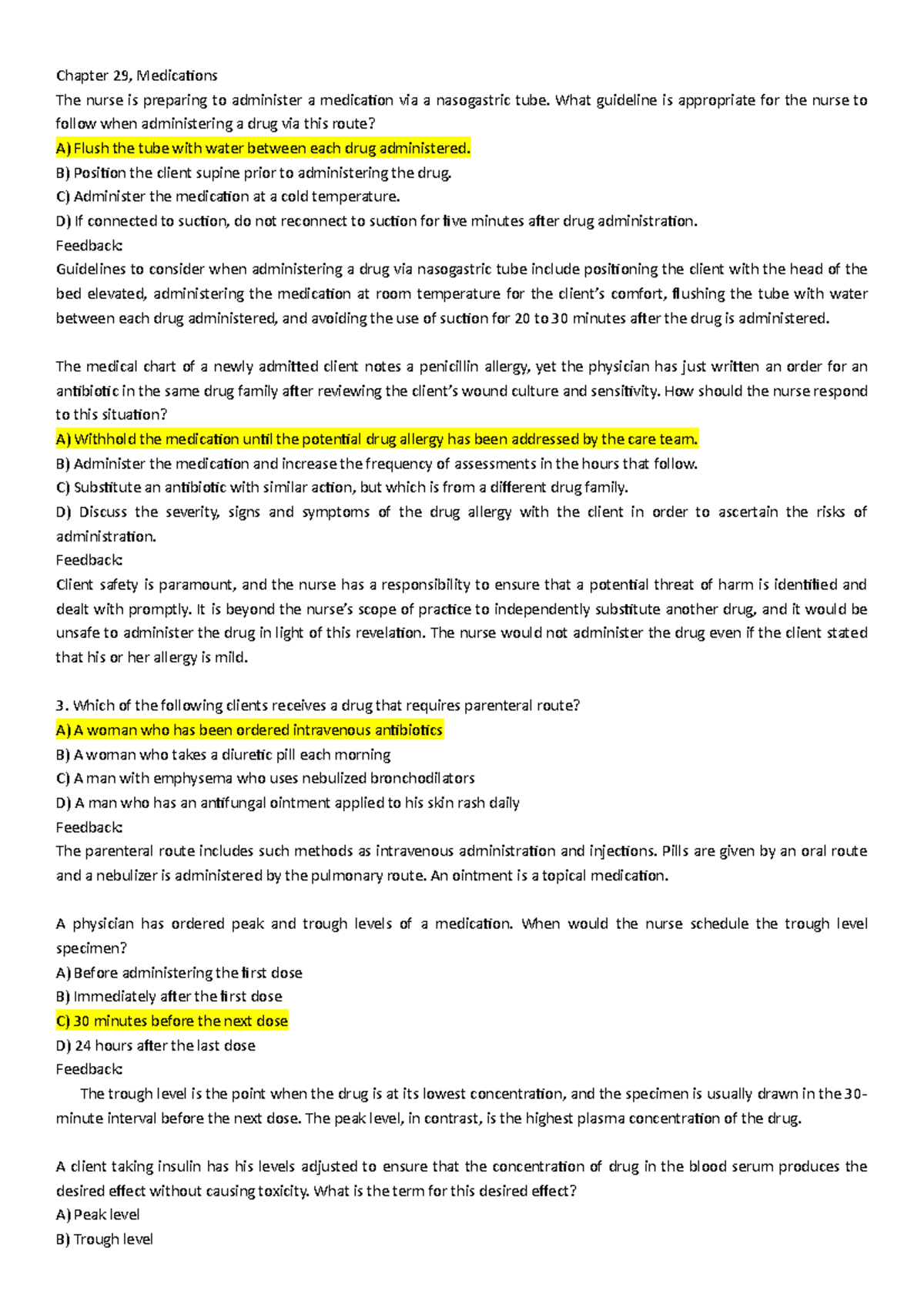 Chapter 29: Medication Administration Guidelines - Med-Nursing - Studocu