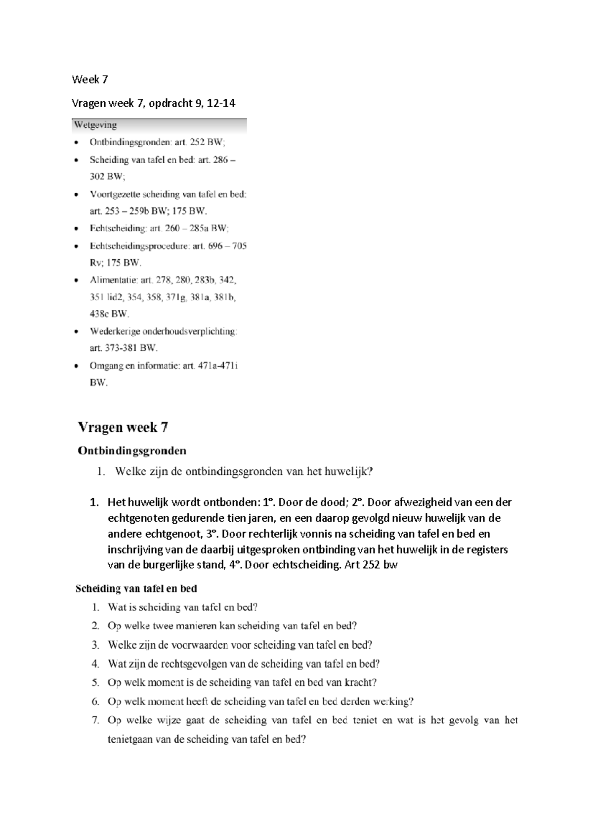 Week 7 - aantekenningen - Week 7 Vragen week 7, opdracht 9, 12- Het ...