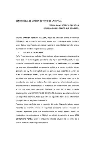 Modelos de demanda - derecho penal - Studocu