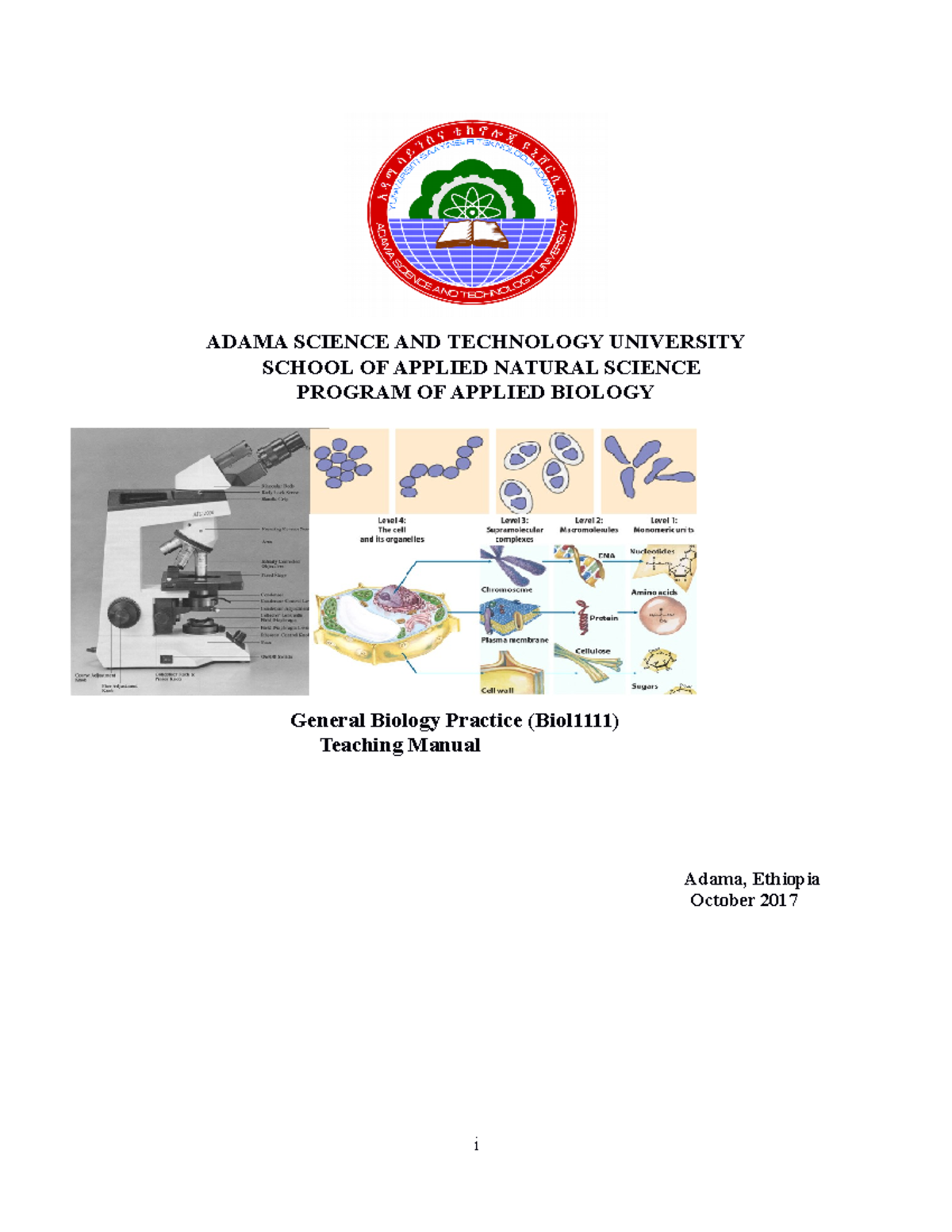 General Biology Practice Lab Manual (Biol1111) - Teaching Guide - Studocu