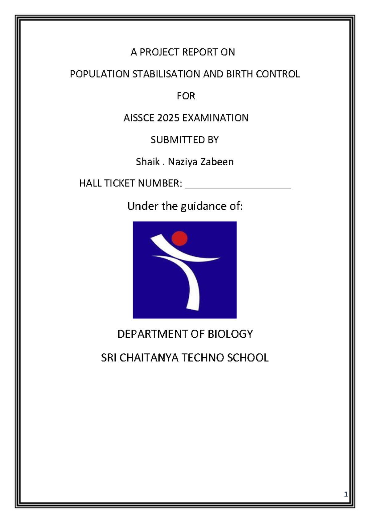 Population Stabilisation & Birth Control Project Report for AISSCE 2025 ...