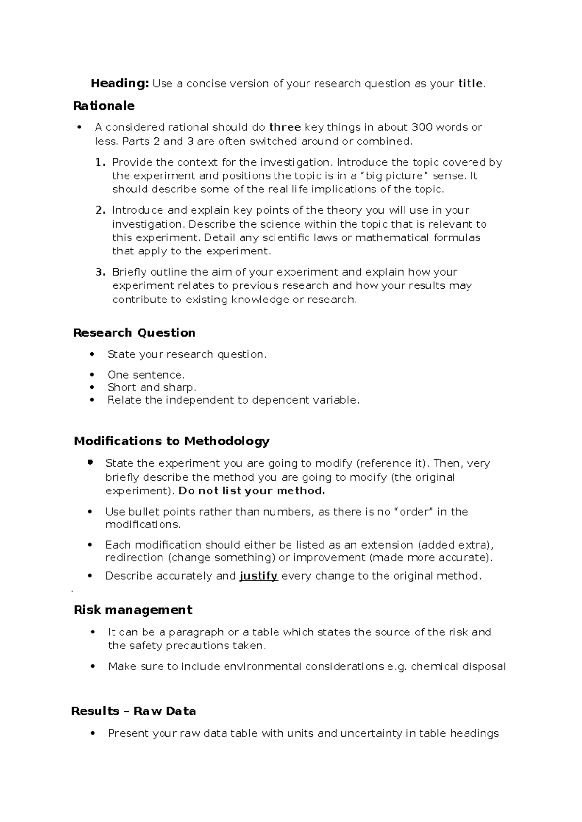 IA2 Research Question Scaffold: Methodology & Analysis Guide - Studocu