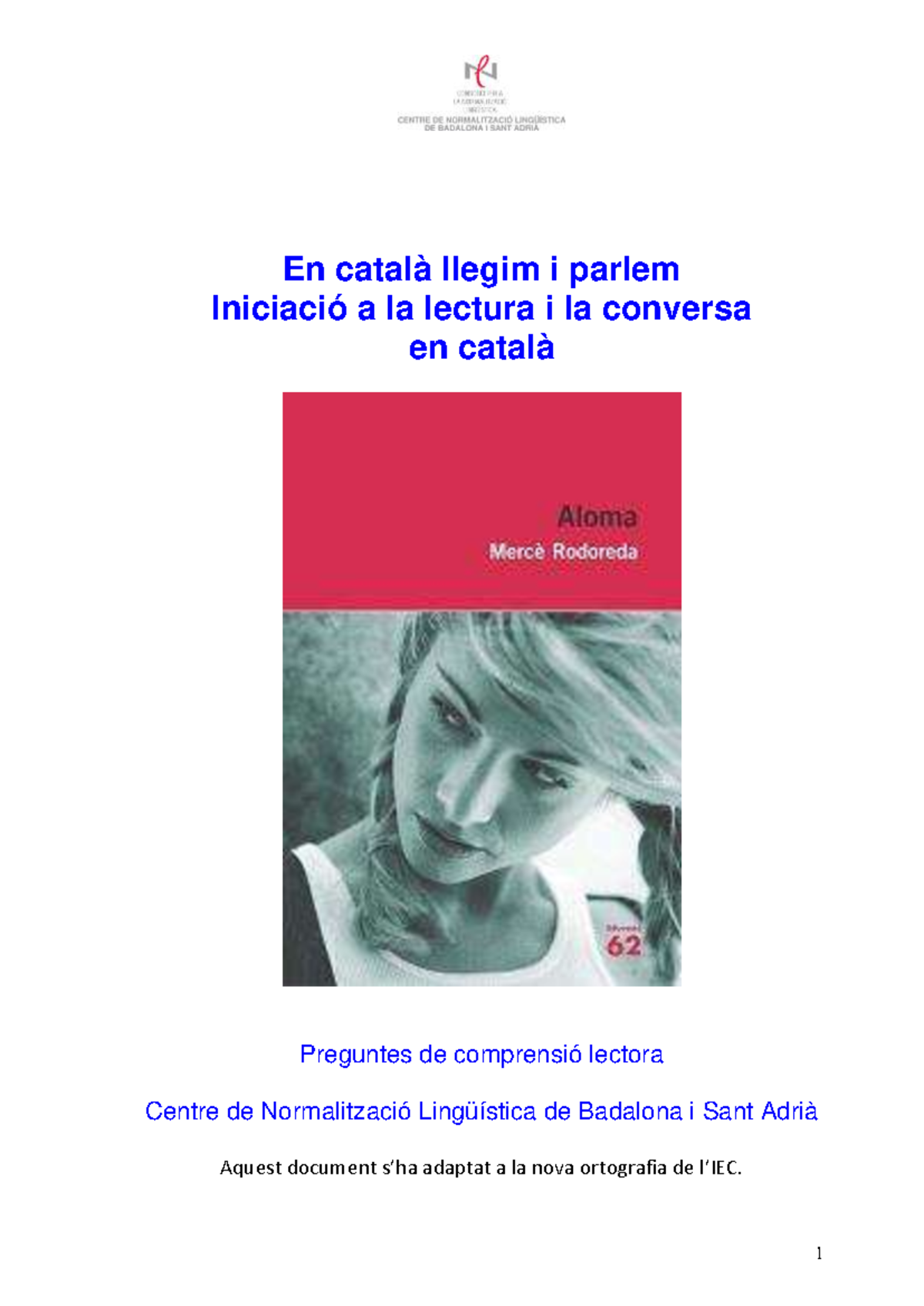 E aloma complet editora 130 443 1 - En català llegim i parlem Iniciació ...