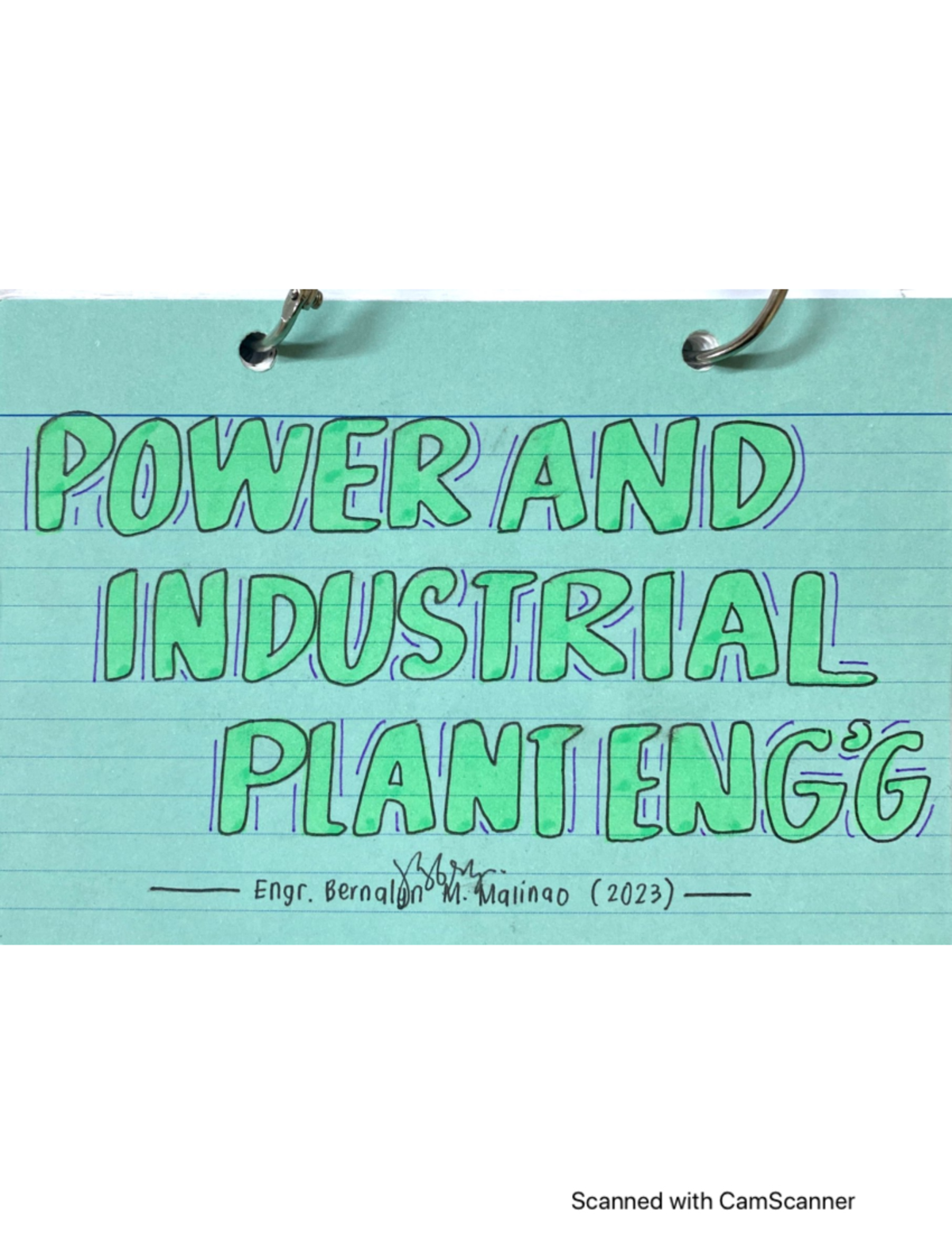 PIPE Index-Card - notes - PR O, WER AND INDUSTRIAL PLANTENCE Engr ...