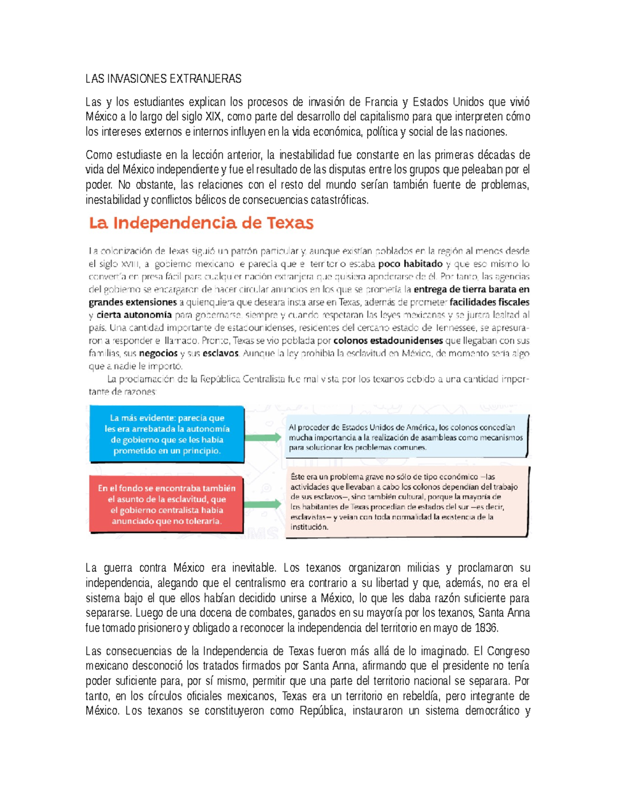 LAS INVASIONES EXTRANJERAS EN MÉXICO: Procesos y Consecuencias - Studocu