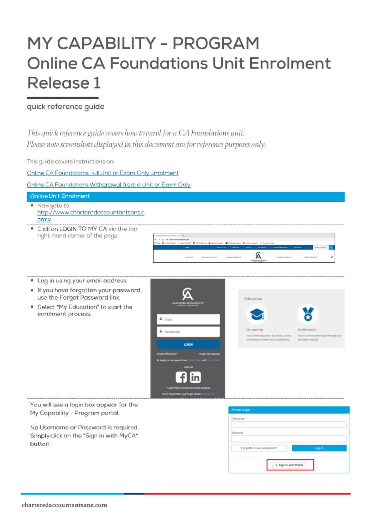 CA Foundations Online Enrolment Guide - MY CAPABILITY PROGRAM Online CA ...
