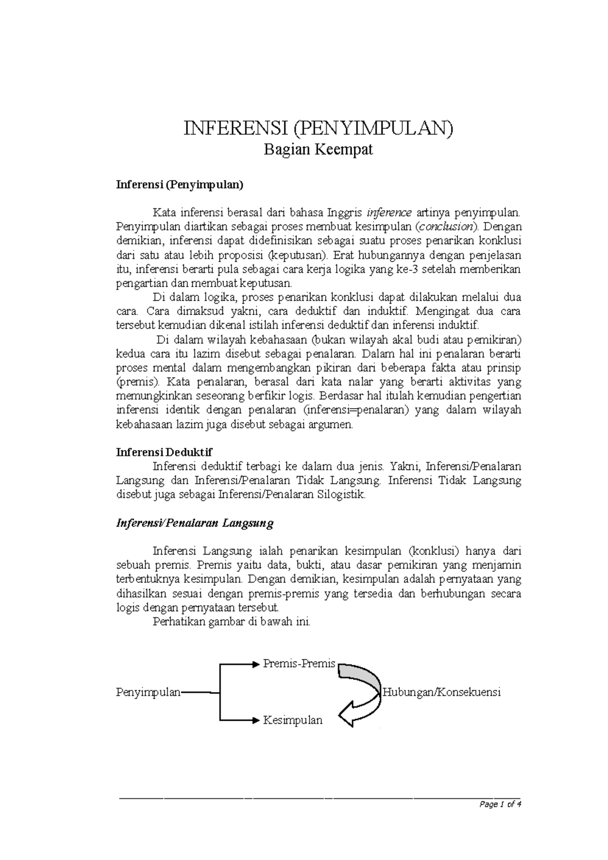Dasar Logika Inferensi - INFERENSI (PENYIMPULAN) Bagian Keempat ...