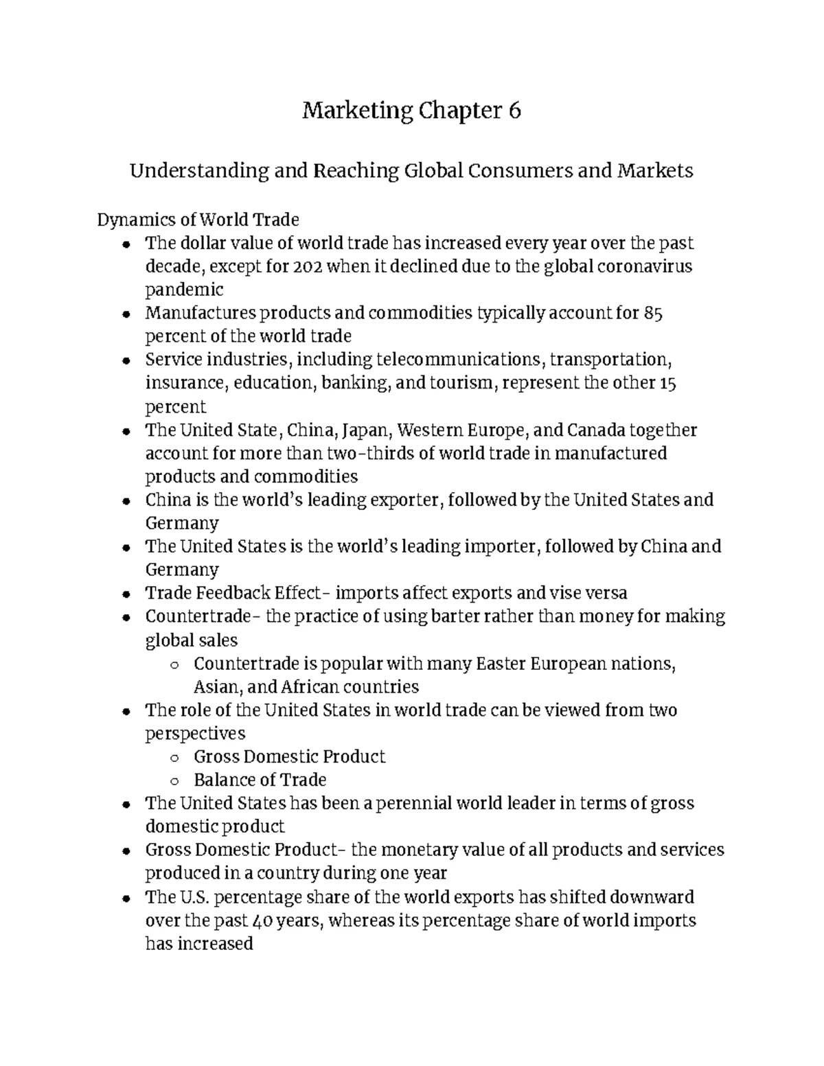 Marketing Chapter 7 - Step One a. Two key elements in defining a ...
