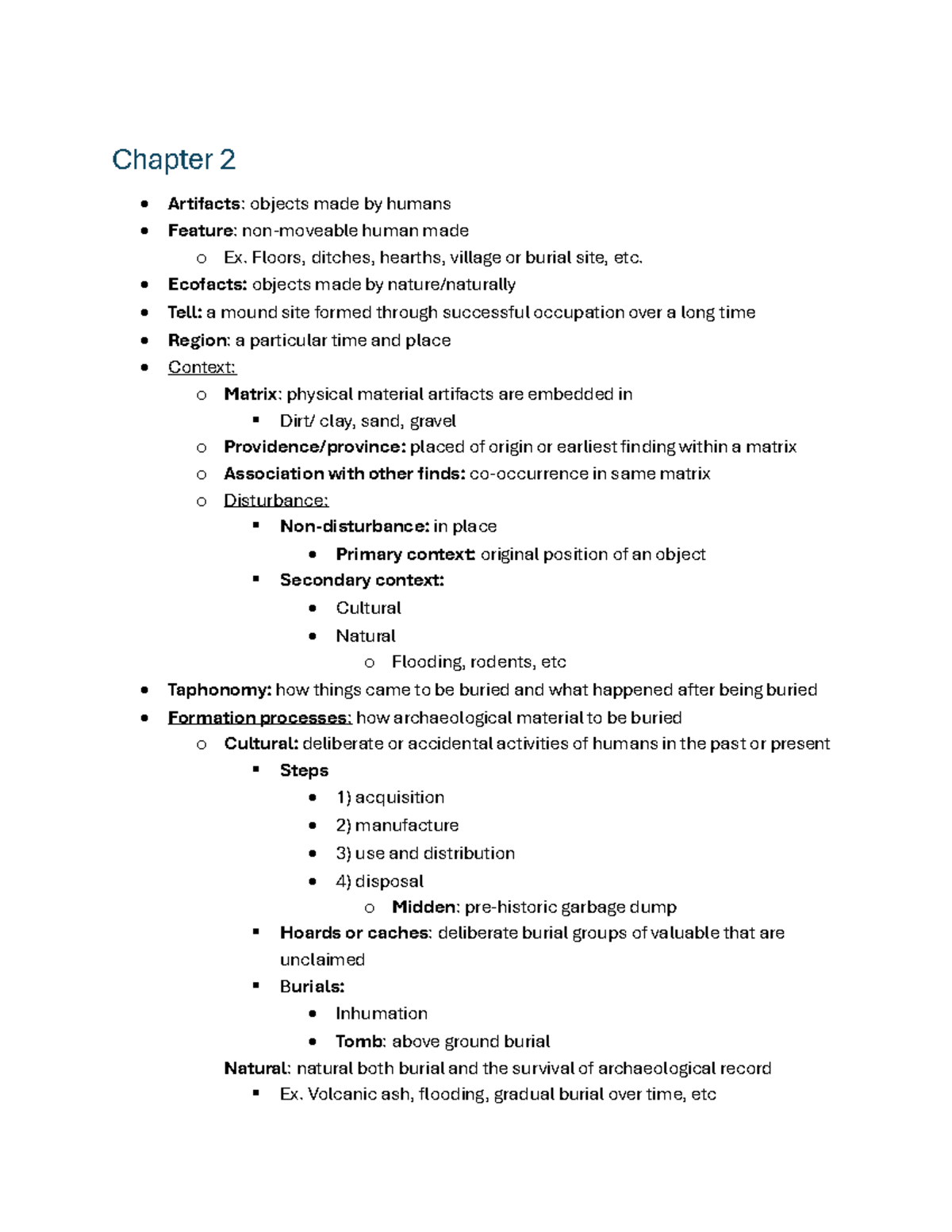 Chapter 2: Artifacts and Ecofacts in Archaeology - Studocu