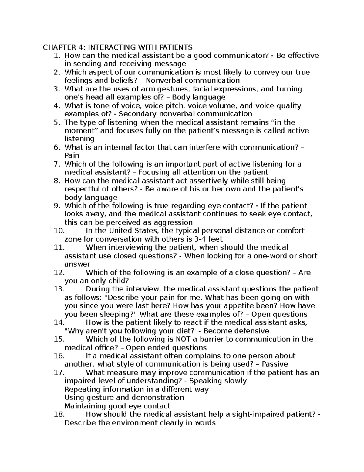 CHAPTER 4: Communication Techniques for Effective Patient Interaction ...