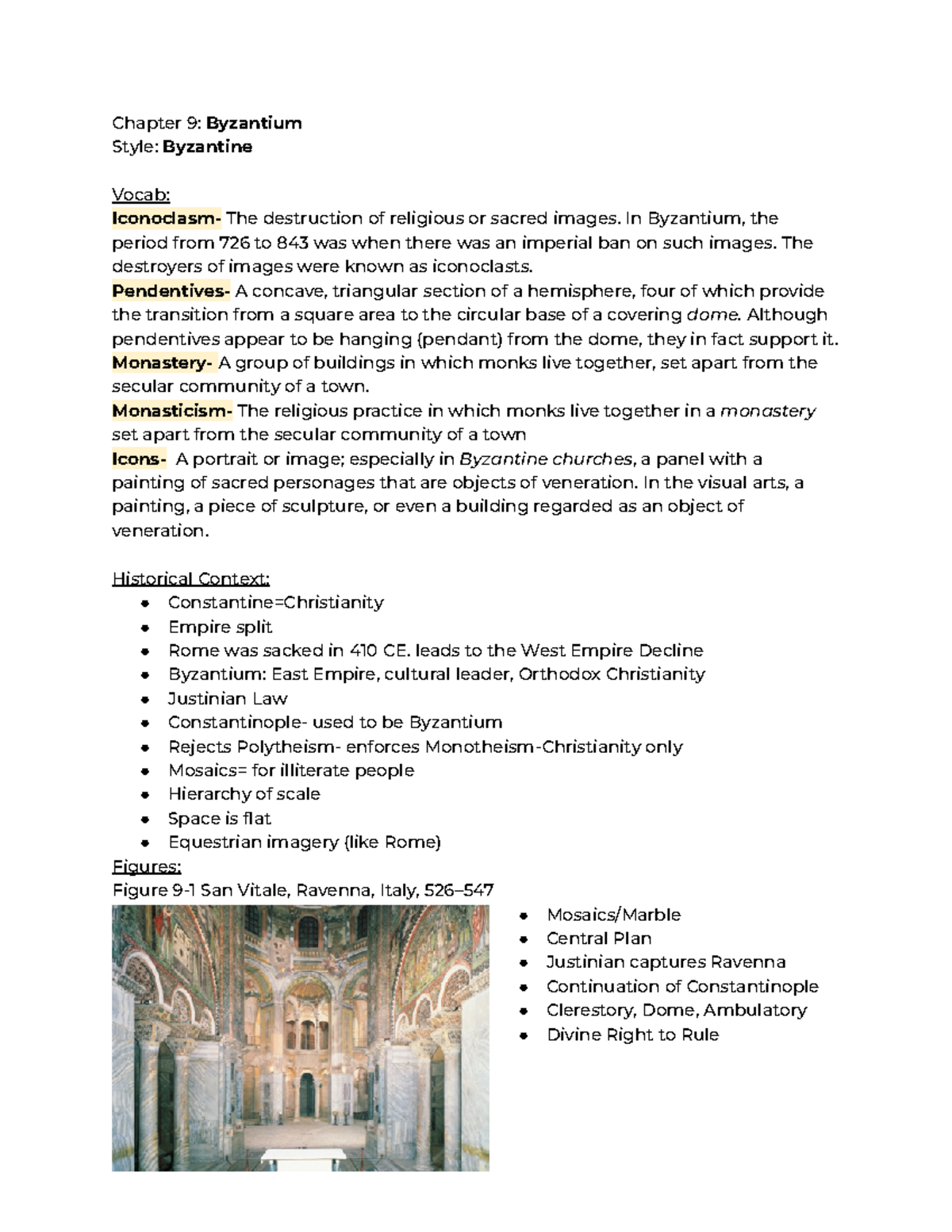 Test #3 Study Guide - Byzantine and Islamic Art Concepts - Studocu