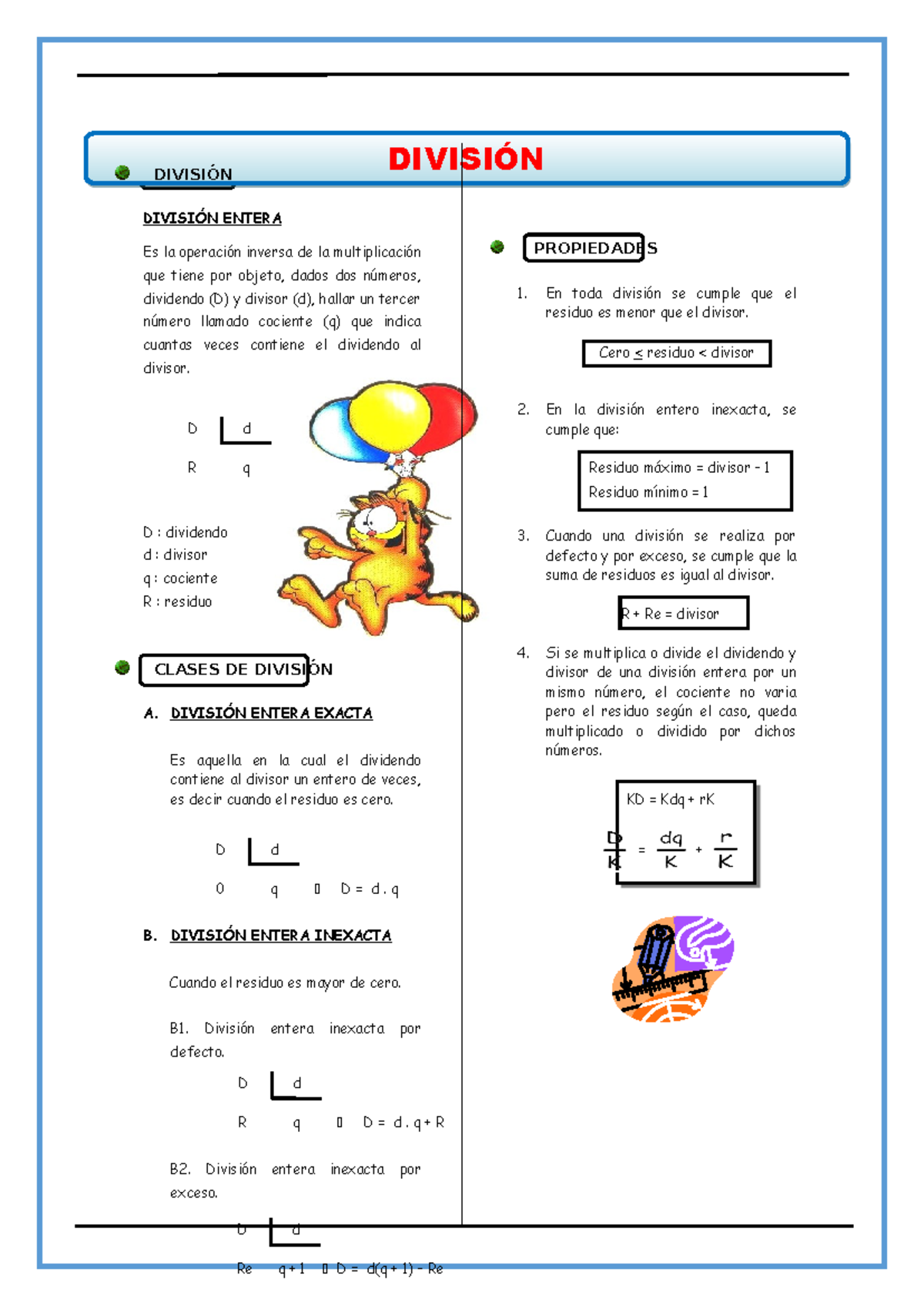 Ejercicios de División Entera para Quinto de Secundaria - Studocu