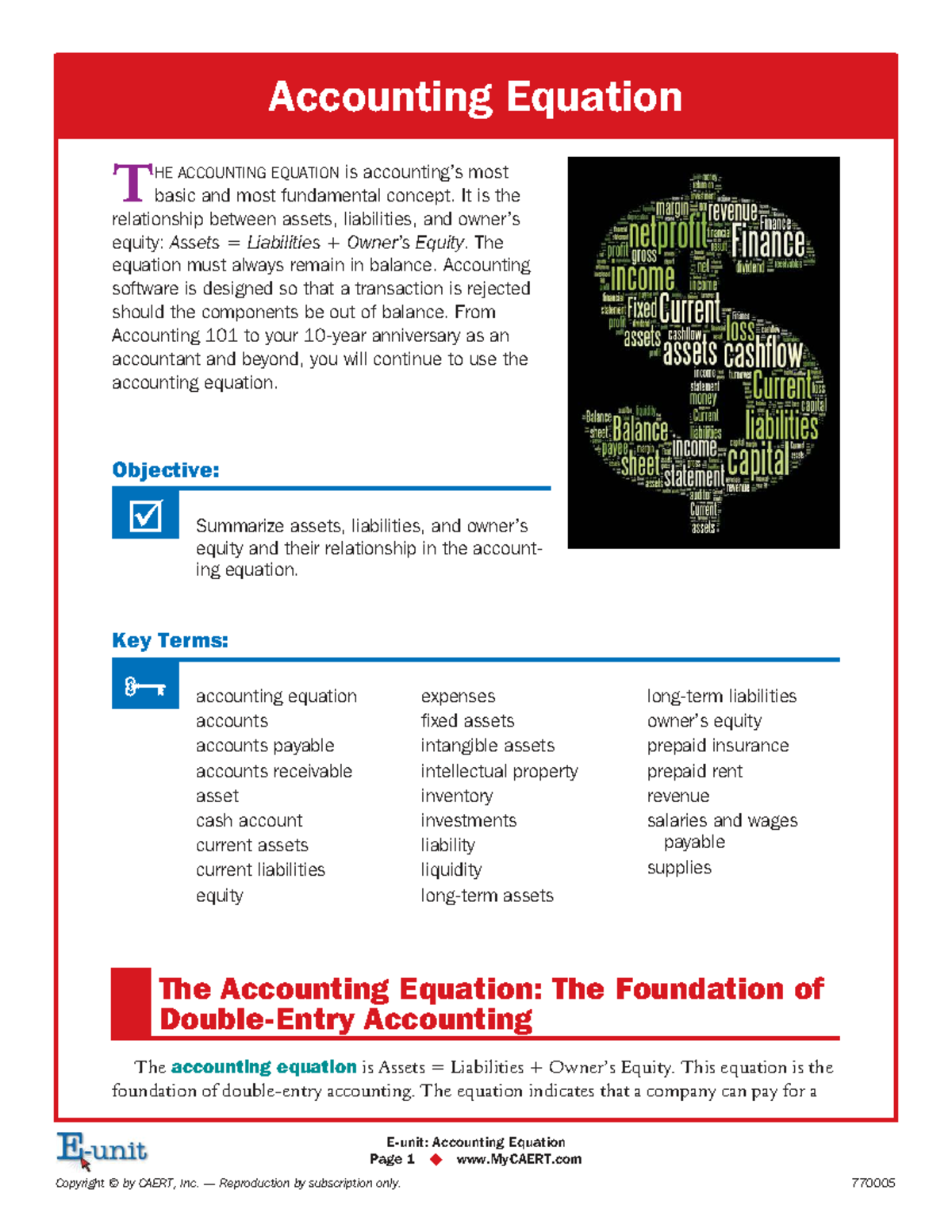 Accounting 101: Understanding the Accounting Equation - Studocu