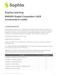 ENG1001 - Sophia - English Composition 1 - Studocu