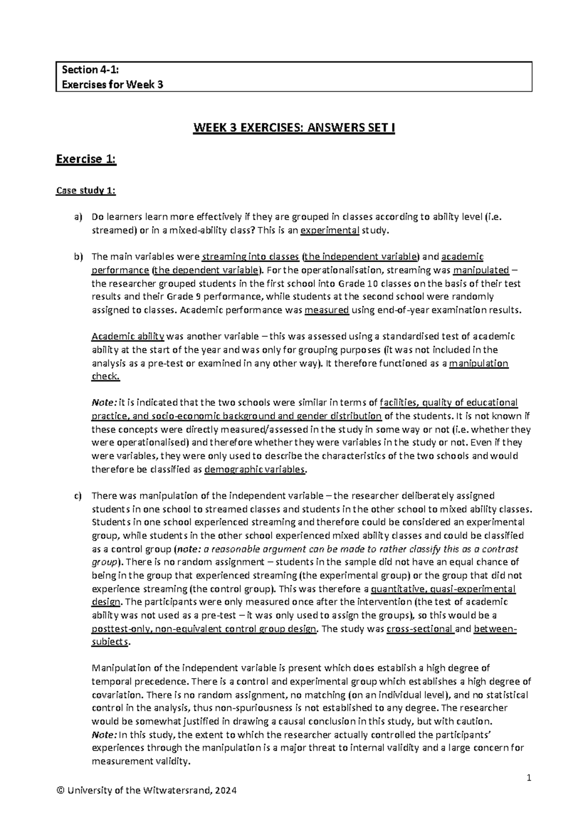 2024 Week 3 Exercise Answers Set 1 - 1 Section 4-1: Exercises for Week ...