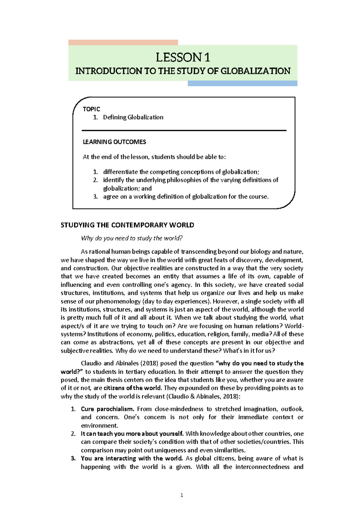 GEC 003 L1 Final Exam: Understanding Globalization in Today's World - Studocu