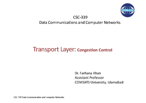 DCCN Lab Report - Report Lab Assignment Data Communication and Computer Networks Sarmad Tuseef ...