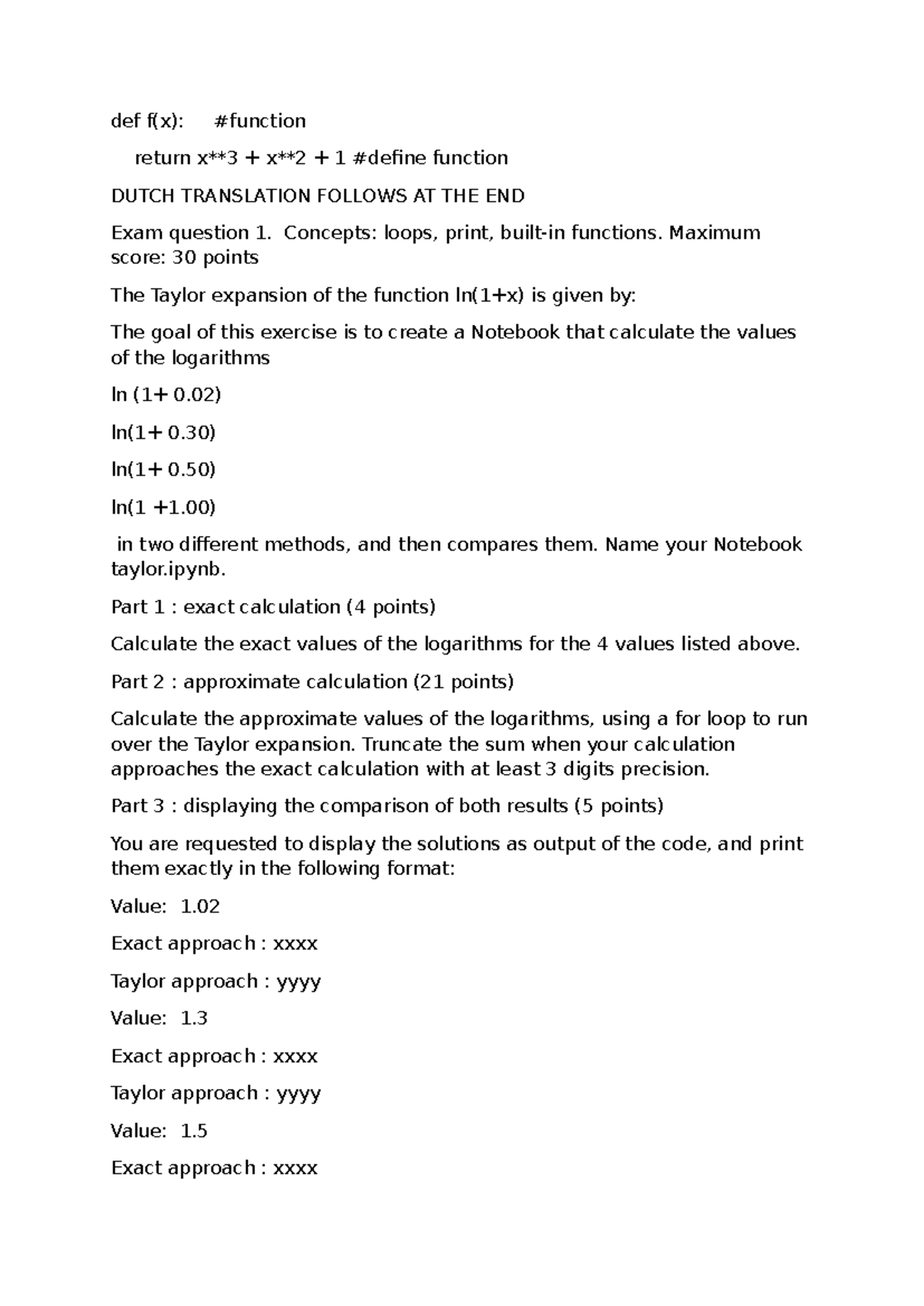 Tentamen 2023: Python Functies en Grafieken - Exam Questions & Solutions - Studeersnel