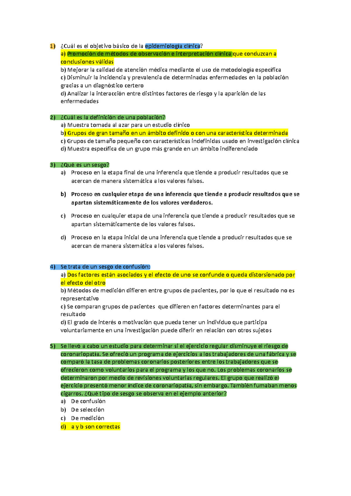 PP. Epidemiología Clínica: Preguntas y Respuestas Clave - Studocu