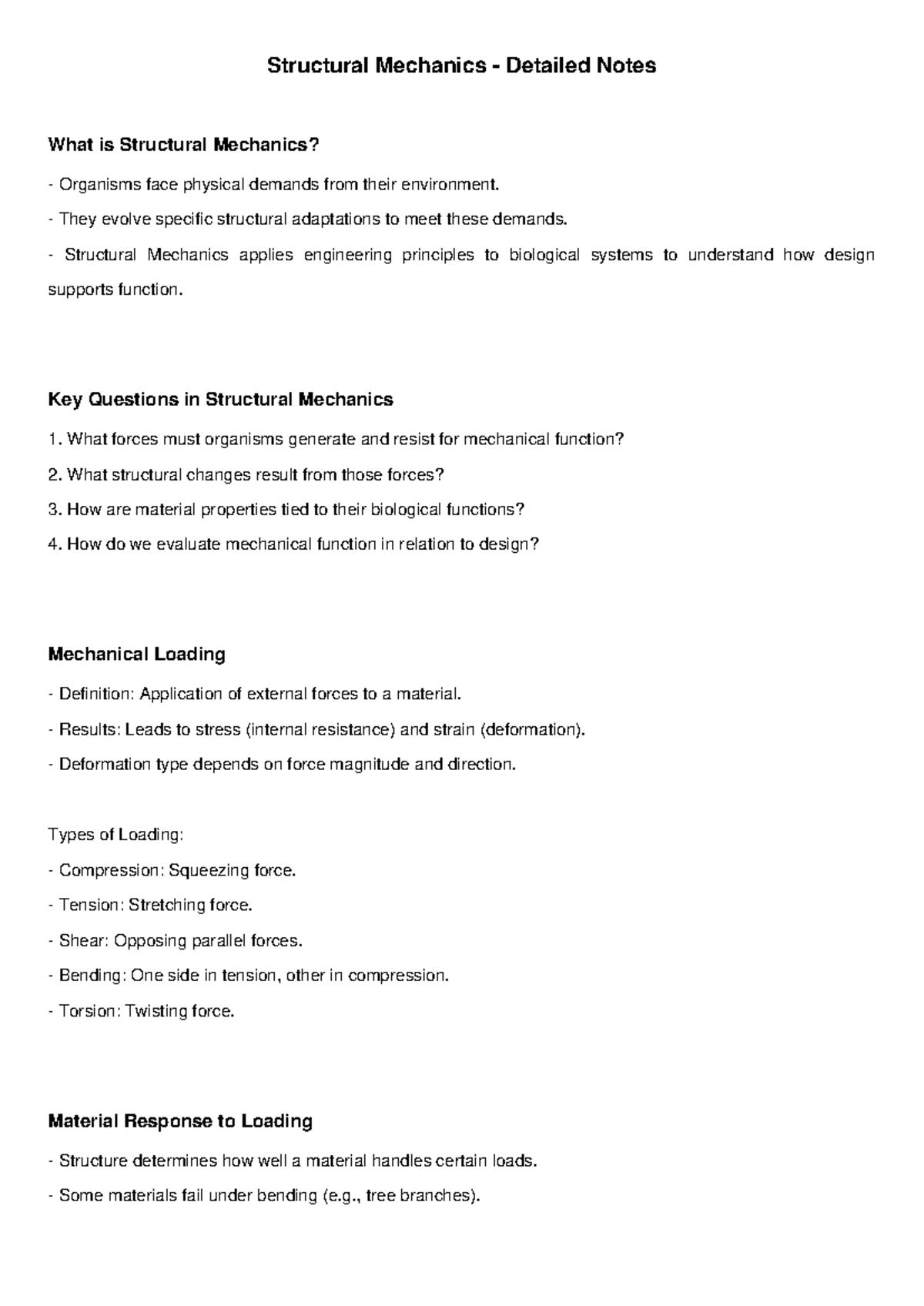 Structural Mechanics (ENG 301) Comprehensive Study Notes - Studocu