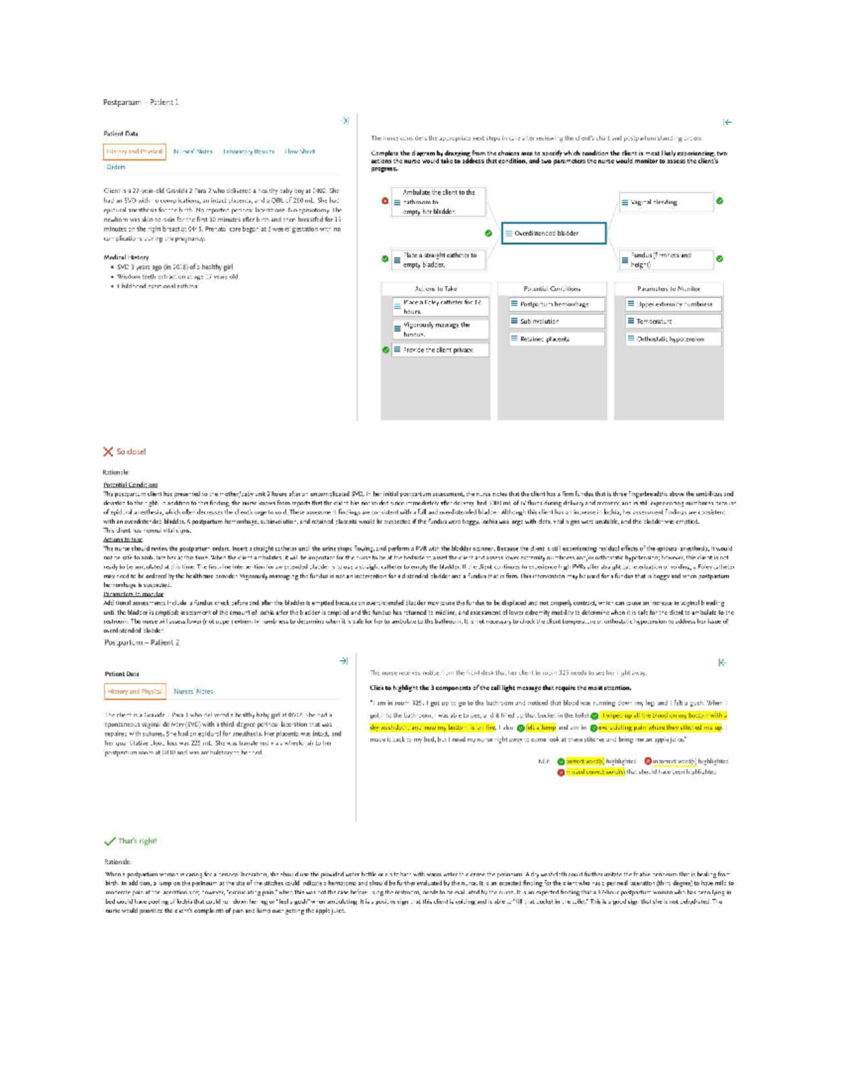 NGN - Postpartum Case Study: Gravida 2 Para 2 Delivery Details - Studocu