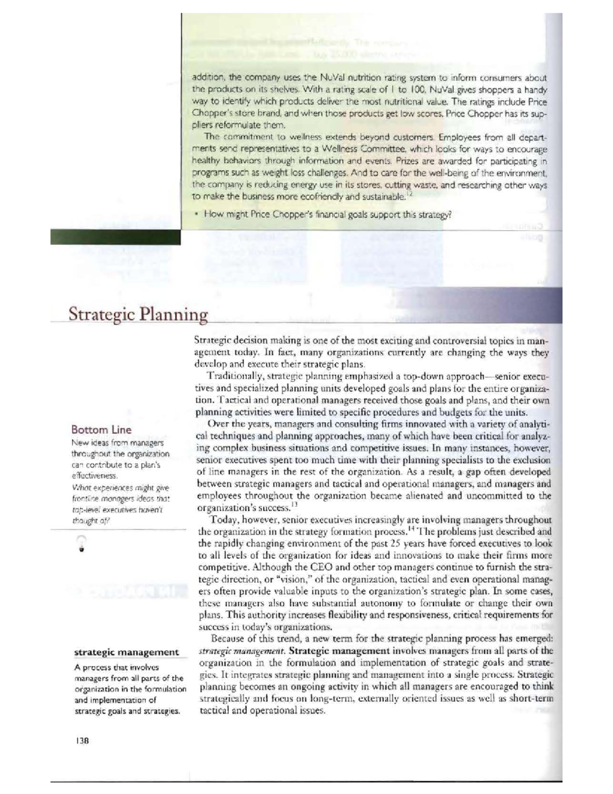 Chapter 4B: Strategic Management and Planning Insights - Studocu